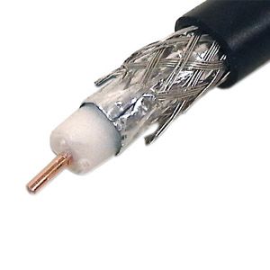 CABLE COAXIAL COLOR NEGRO, 1 M - Master Electronicos