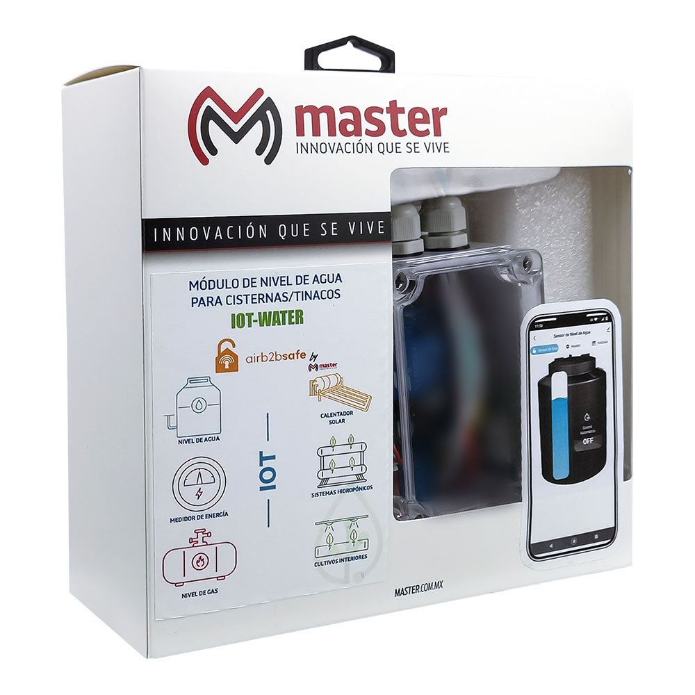 Módulo de nivel de agua para cisternas/tinacos | IOT-WATER presentación sin válvula - Master ...