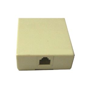 Roseta telefonica en color marfíl de 4 hilos (RJ11) para pared, con ...